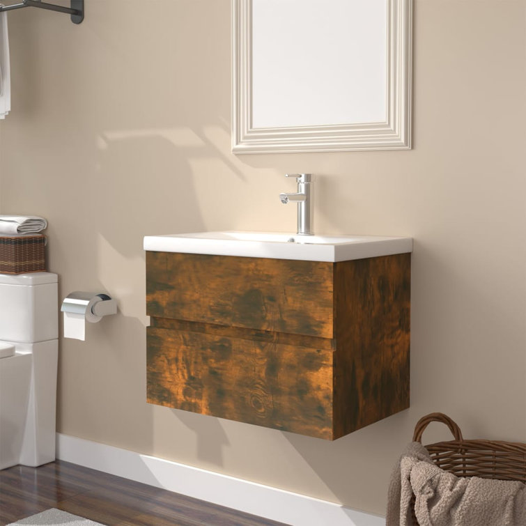 17 Stories Leesah 600mm Wall Hung Single Vanity Unit | Wayfair.co.uk
